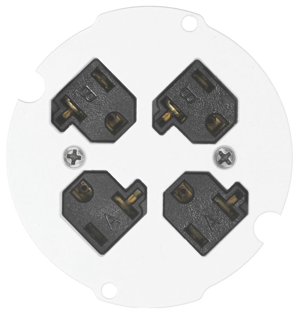 Hubbell S1R4SPQUAD System-One 4, Sub-Plate, 20A Quad Receptacle ...
