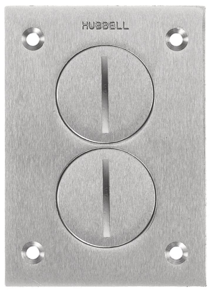 Hubbell SA3625 Duplex Receptacle Floor Box Cover Alum | Gordon Electric ...
