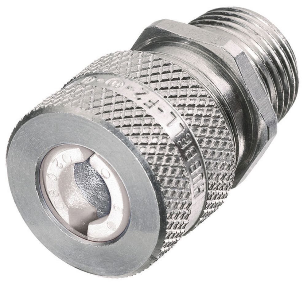 Hubbell SHC1022 Cord Connector, Straight Male, .25-.38"", 1/2"", Alum ...
