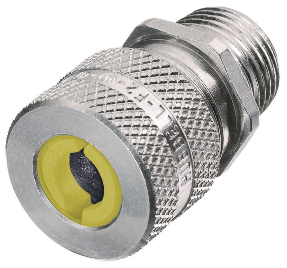 Hubbell SHC1027 Cord Connector, Straight Male, .63-.75"", 1/2"", Alum ...