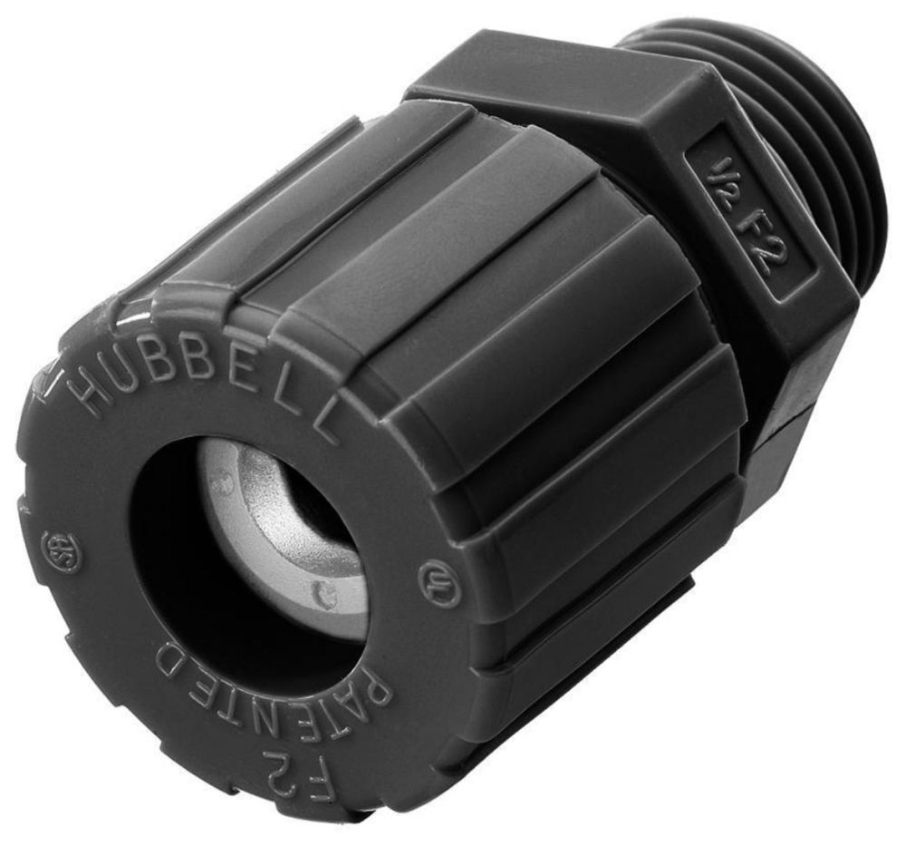 Hubbell SHC2022CR Cord Connector, Straight Male, .25-.38"", 1/2 ...