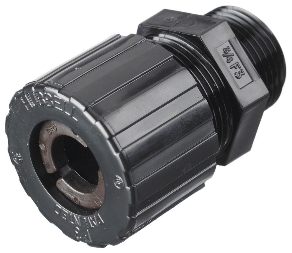Hubbell SHC2036CR Cord Connector, Straight Male, .50-.63"", 3/4 ...