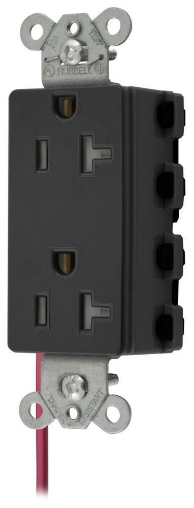 Hubbell SNAP2162BKSCTRA Snap-Connect Decorator 20A/125V Sc Tamper ...