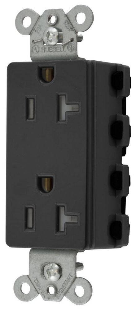 Hubbell SNAP2162BKTRA Snap-Connect Decorator 20A/125V Tamper-Resistant ...