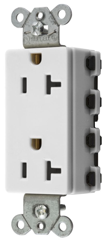 Hubbell SNAP2162WA Snap-Connect 20A/125V Hospital Grade Receptacle ...