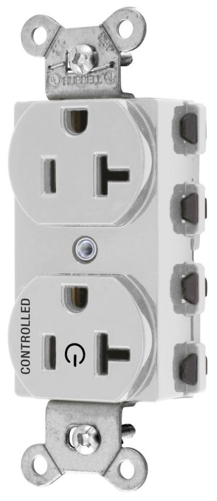 Hubbell SNAP5362C1W Snap-Connect 1/2"" Controlled 20A 125, White ...