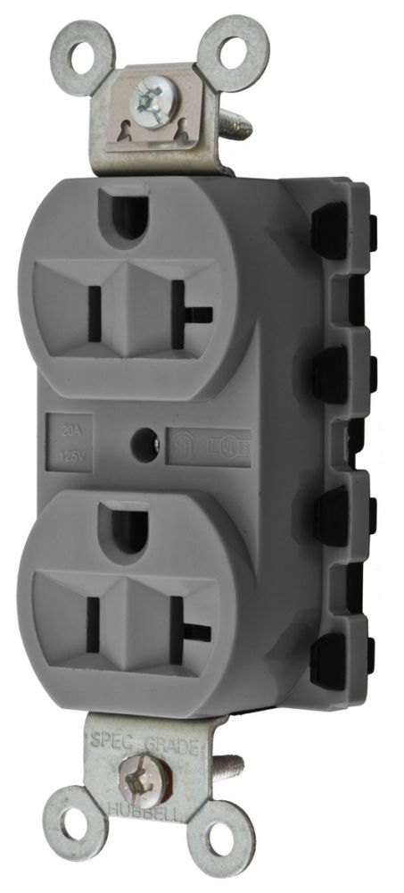 HUBBELL SNAP5362GYA 20A/125V HG RCPT | Gordon Electric Supply, Inc.