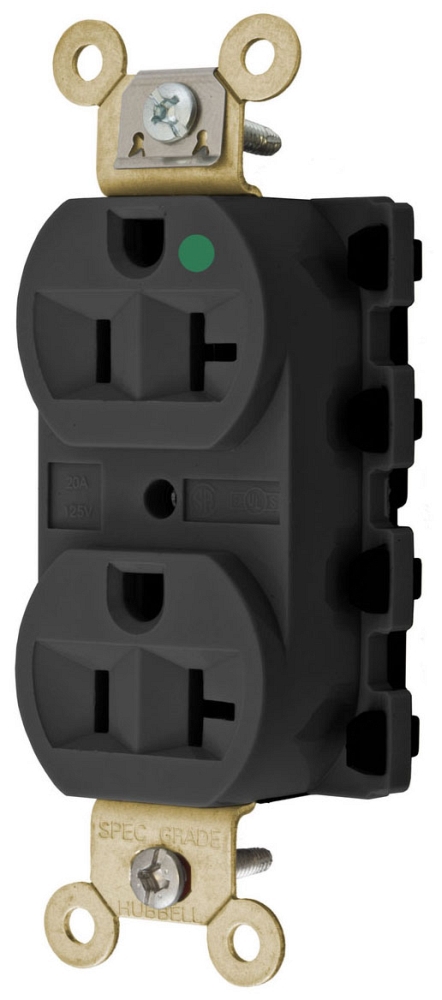 Hubbell SNAP8200LTR Snap-Connect Duplex Hospital-Grade 15A/125V Led ...