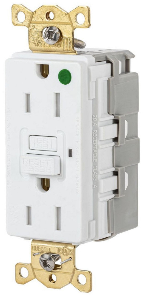 Hubbell SNAPGFTW82W 15A 125Vac Commercial Hospital Grade Tamper/Weather ...