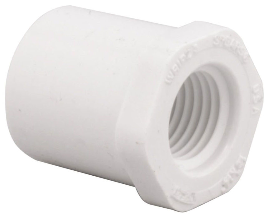 IPEX 035728 1-1/4" x 1" PVC SCH-40 Reducer Bushing Spigot x FPT White ...