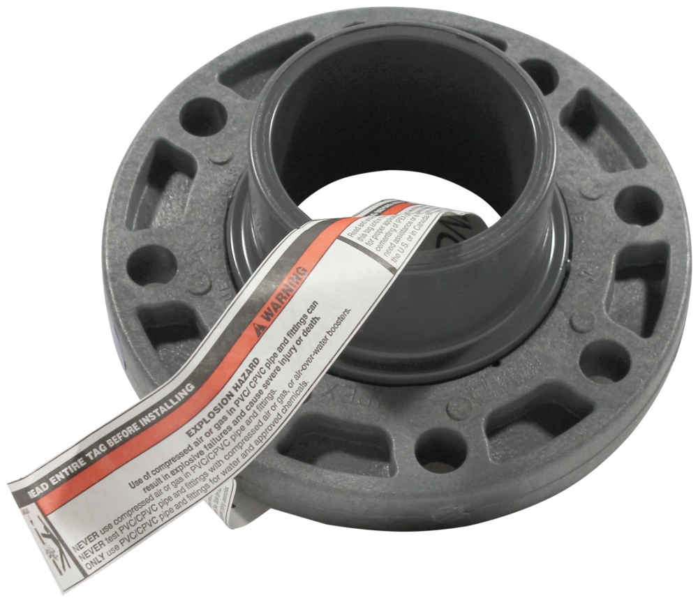 IPEX 036382 4"" PVC SCH-80 Vanstone Flange Spigot w/Fiber-Loc Ring ...