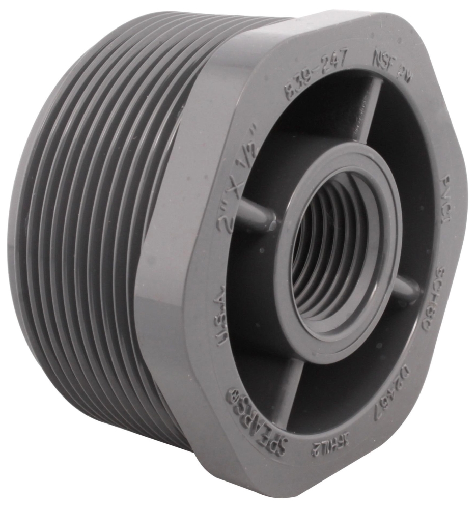 IPEX 036676 4" x 2" PVC SCH80 REDUCER BUSHING MPTxFPT XIRTEC-140 ...