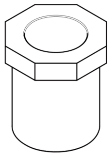 IPEX 109406 24" X 16" PVC SCH80 FLUSH REDUCER BUSHING SPxH FAB XIRTEC ...
