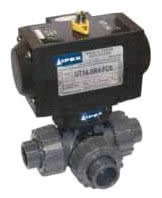 IPEX 254056 3/4" TKD 3 WAY TU BALL VALVE DA PNEU CPVC EPDM S/T T-PORT ...
