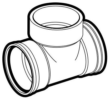 IPEX 934786 12" x 8" PVC TEE SWRxIPS DR35 GxGxH FAB | Gordon Electric ...