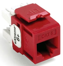 LEVITON 61110-RC6 : RED CATEGORY 6 CONNECTOR | Gordon Electric Supply, Inc.