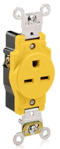 LEVITON 5661-CR : SINGLE RECEPTACLE-NEMA-6-15R | Gordon Electric Supply ...