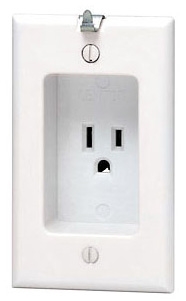 LEVITON 688-W : CLOCK HANGER RECEPTACLE-NM15-1R | Gordon Electric ...