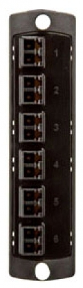 LEVITON 5F100-2EL BLACK FIBER ADAPTER PLATE | Gordon Electric Supply, Inc.