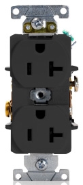 LEVITON 5352-E : BLACK DUPLEX RECEPTACLE NEMA5-20R | Gordon Electric ...