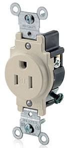 LEVITON T5015-I : IVORY 15A-125V SINGLE RECEPTACLE | Gordon Electric ...