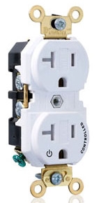 LEVITON 5362-1PW CONTROLLED TR REC 20A | Gordon Electric Supply, Inc.