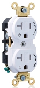 LEVITON 5362-2PW CONTROLLED WHITE TAMPER-RESISTANT RECEPTACLE 20A ...