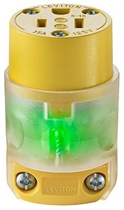 LEVITON 515CV-LIT 3 WIRE LIGHTED CONNECTO | Gordon Electric Supply, Inc.
