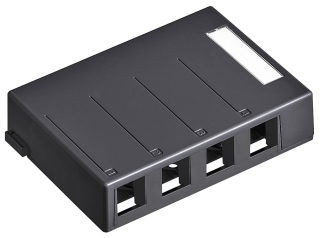 LEVITON 41089-4EP BLACK QUICKPORT SURFACE MOUNT BOX 4PORT | Gordon ...