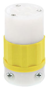 LEVITON 5269-CY : YELLOW CONNECTOR-N5-15R | Gordon Electric Supply, Inc.