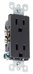 LEVITON 5325-E : BLACK DUPLEX RECEPTACLE-N5-15R | Gordon Electric ...