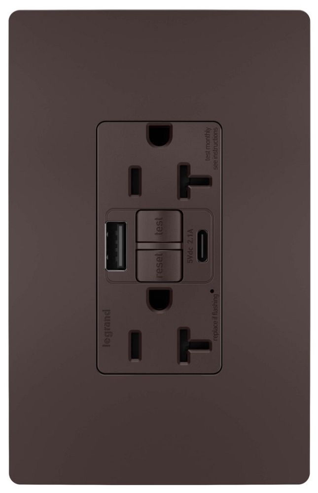 P&S 2097TRUSBACDBC4 Self-Test Gfci Receptacle Tamper-Resistant 20A W ...
