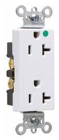 P&S 26362-HGW Duplex Receptacle Sierraplex 20A 125V Hospital Grade ...