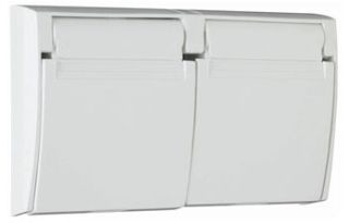 P&S 3780-SCWH Weatherproof Cover, Duplex Horizontal, Self Closing Flip ...