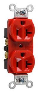 P&S CRB5362-RED 20A 125V Contruction Duplex Receptacle Red | Gordon ...