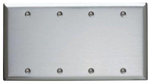 P&S SS43 Smooth 302Ss Stainless Steel 4 Gang Blank | Gordon Electric ...