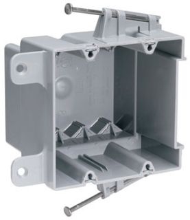 P&S S2-35-RAC : PLASTIC BOX DOUBLE GANG 35 CU" W/QC CAPTIVE NAIL(M50 ...