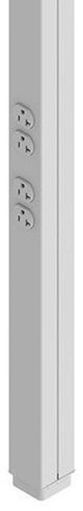 Wiremold 25DTP-415WH Tele-Power Pole Duplex 2-20A White 15Ft | Gordon ...