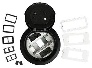 Wiremold 6ATC2PBK 6"" Prewired Surface Style Assembly Black | Gordon ...