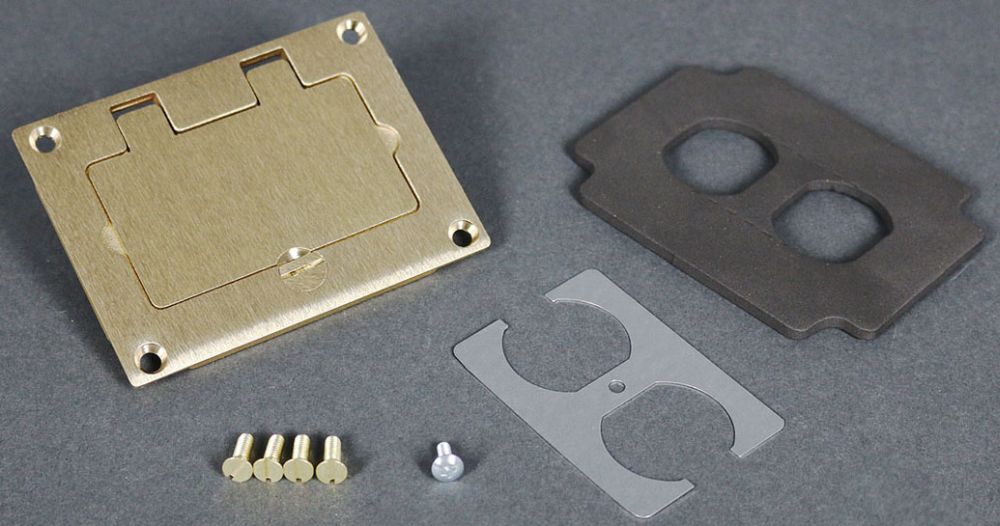 Wiremold 828DPGFITC Duplex/Gfi Brass Cover | Gordon Electric Supply, Inc.
