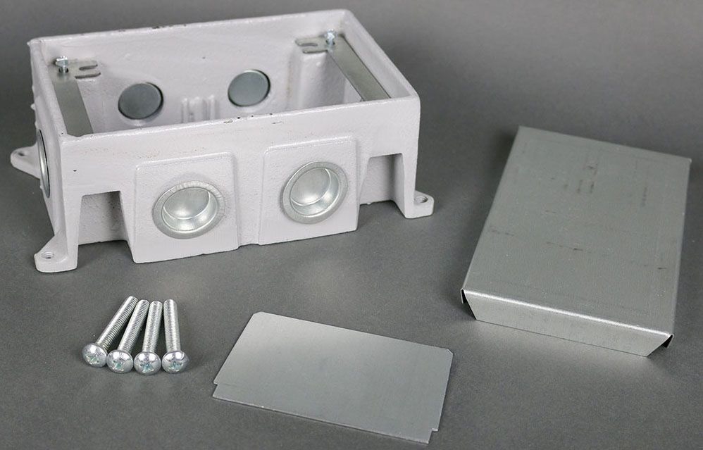 Wiremold 880CS2-NA 2-Gang Cast Iron Floor Box | Gordon Electric Supply ...