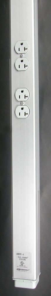 Wiremold AMDTP-415 Tele-Power Pole Aluminum 2-20A Duplex 15Ft | Gordon ...