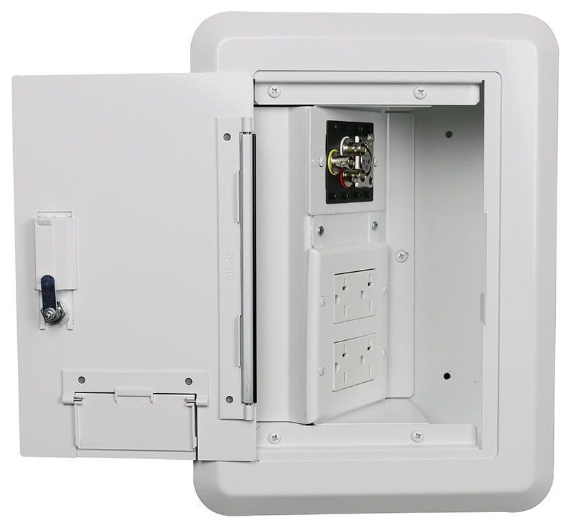 Walker EHWB4-BK 4-Gang Recessed Hinged Wall Box Black | Gordon Electric ...