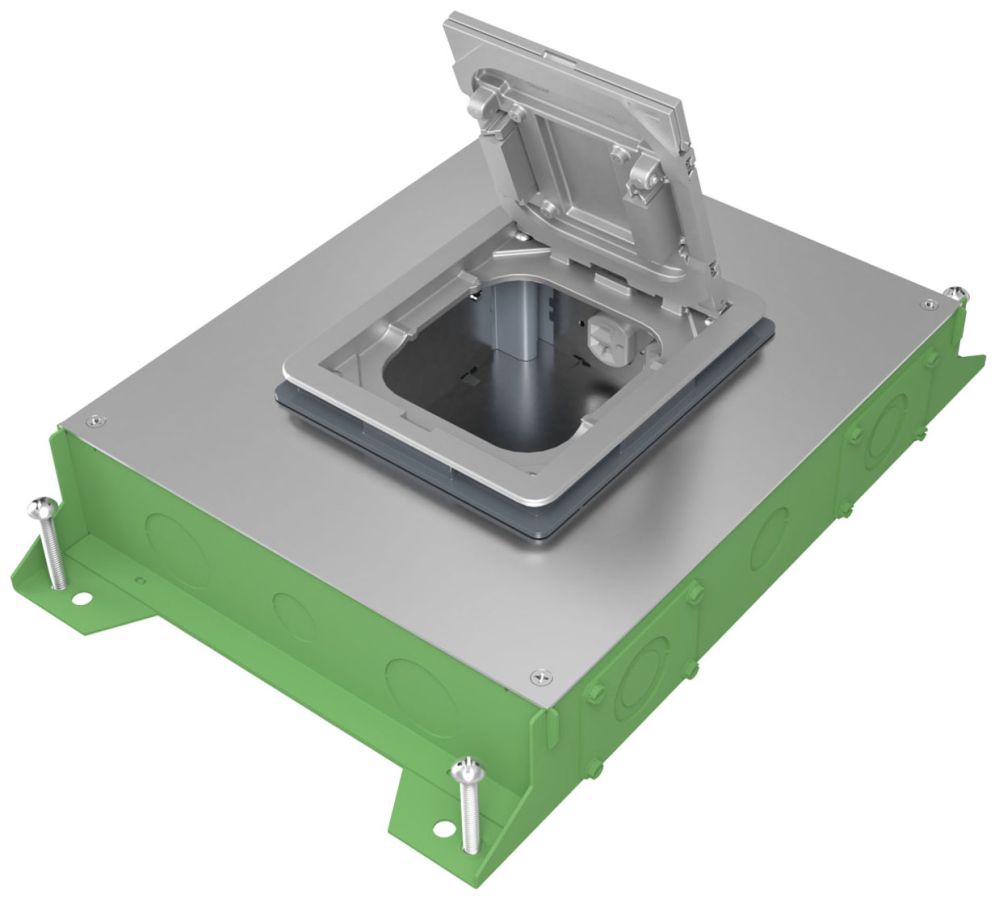 Walker RFBA4R30OG Rfba 4-G 3"" Rectangular Cover Floor Box | Gordon ...