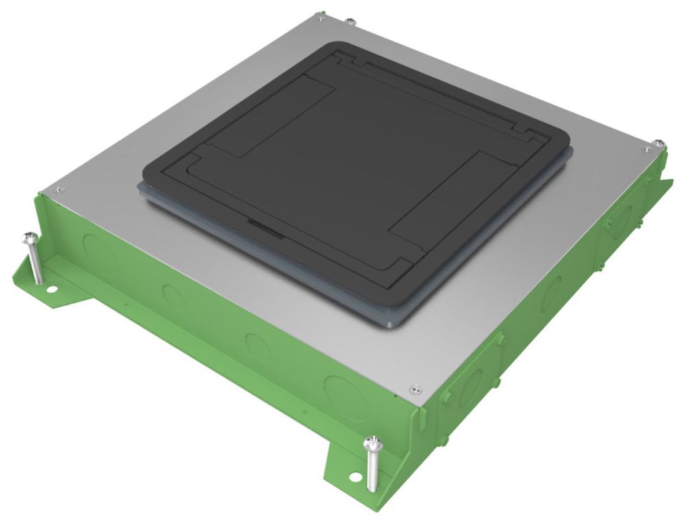 Wiremold RFBA6R30OG Rfba 6-Gang 3"" Rect Cover Floor Box | Gordon ...