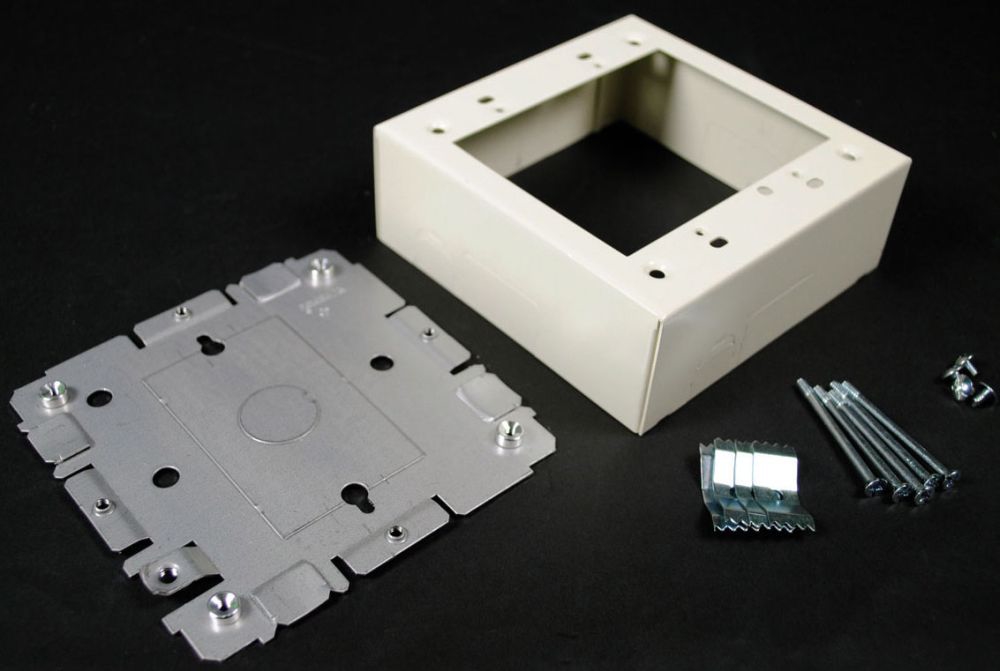 Wiremold V2048-2 Steel Switch & Receptacle Box 2-Gang 2000 Ivory ...