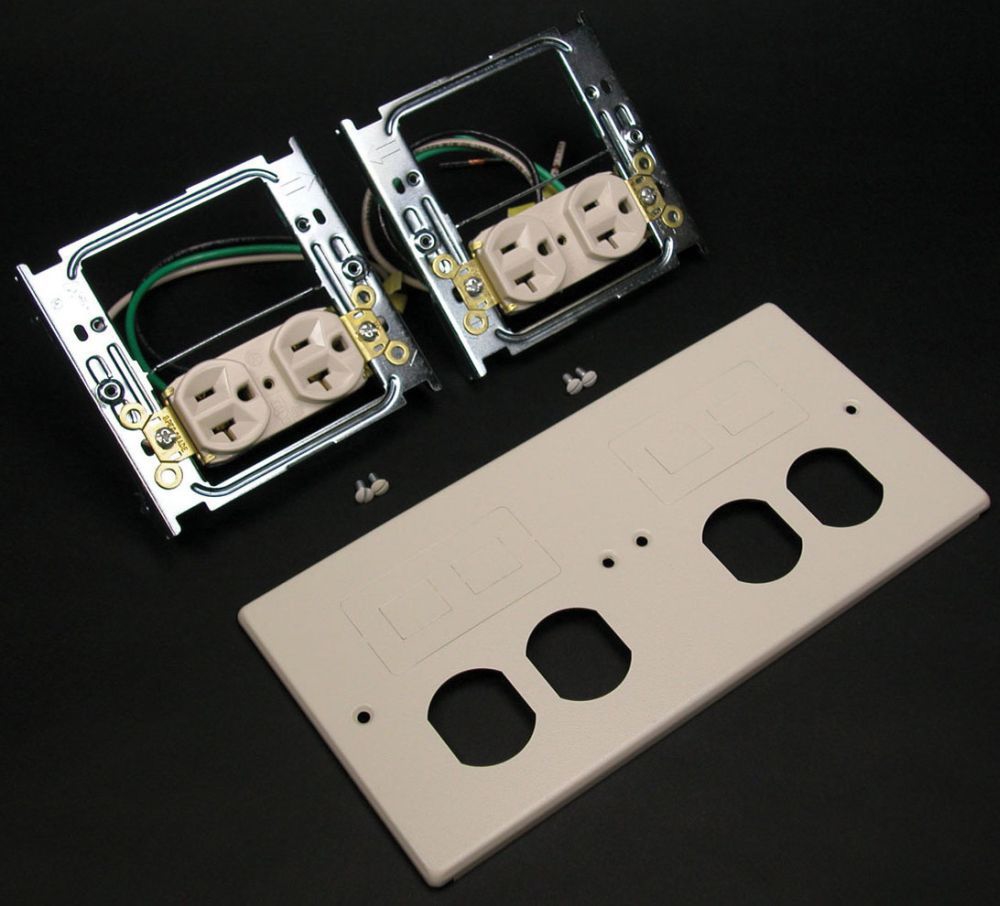 Wiremold V4047-2WWFF 4-Gang W/2 Duplex Installed | Gordon Electric ...