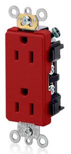 Leviton 16252-R Red 15A Receptacle | Gordon Electric Supply, Inc.