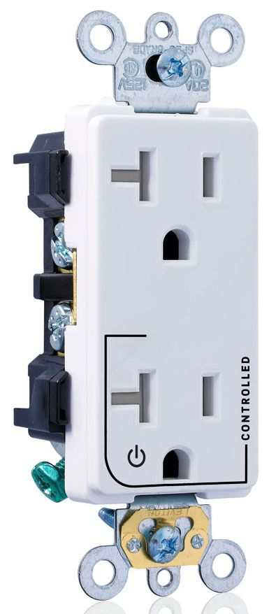 Leviton 16352-1PW Controlled Decora Receptacle 20A White | Gordon ...