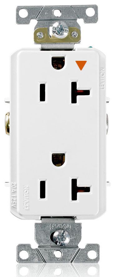 Leviton 16362-WIG 20A 125V Decora Isolated-Ground Receptacle White ...